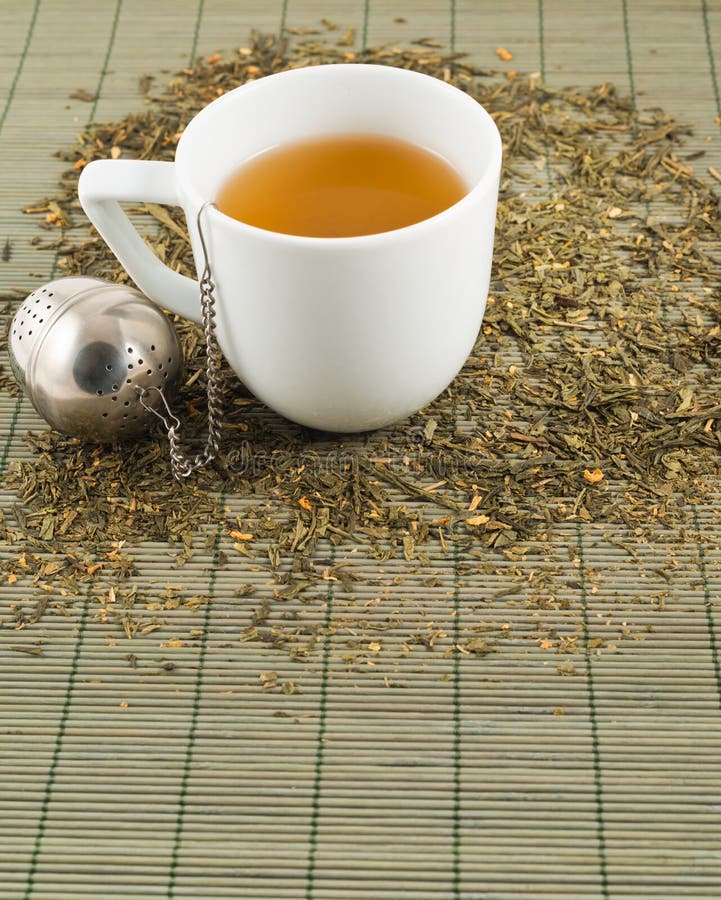 White cup of green tea stock photo. Image of green, health - 31323950