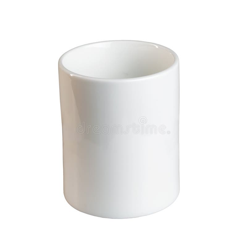 White Cup Isolate. Side View Stock Image - Image of reflection ...