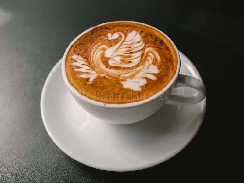 White cup of Mocha. stock image. Image of chocolate, decoration - 84301875