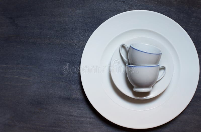 White cup and plate stock image. Image of drink, coffee - 58972157
