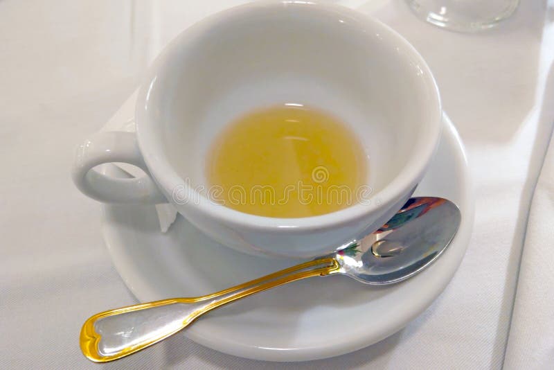 A White Cup of Tea on the Table. Delicious and Hot Tea. Stock Image ...