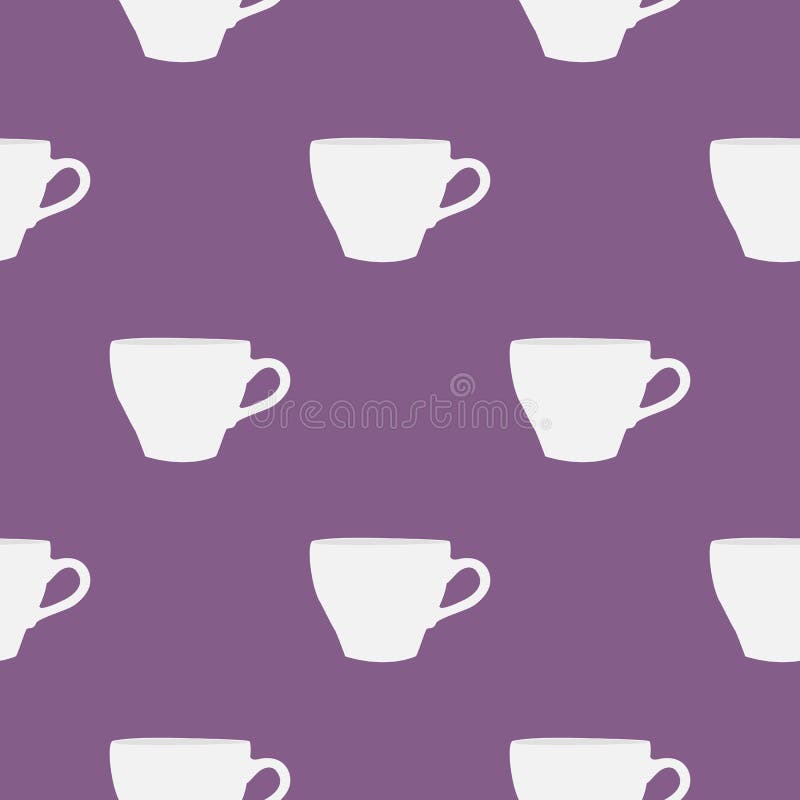 White Cups Seamless Pattern 2 Stock Illustrations – 6 White Cups ...