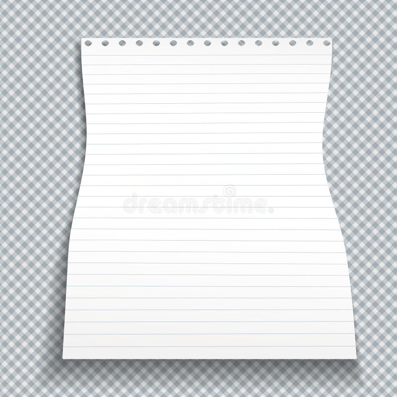 White Curled Note, Notebook Paper for Text or Advertising Message is on ...