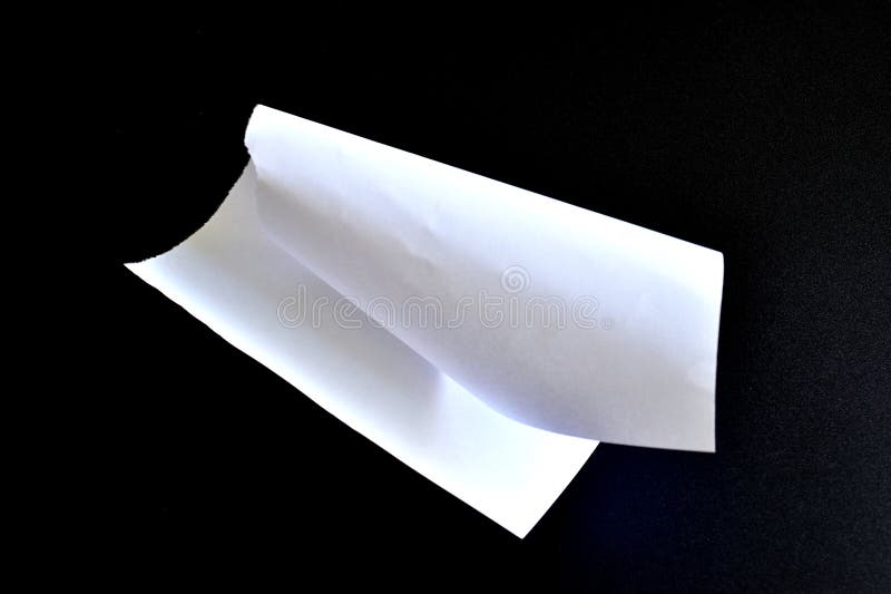 White curled sheet. stock photo. Image of recycled, ripped - 378861072
