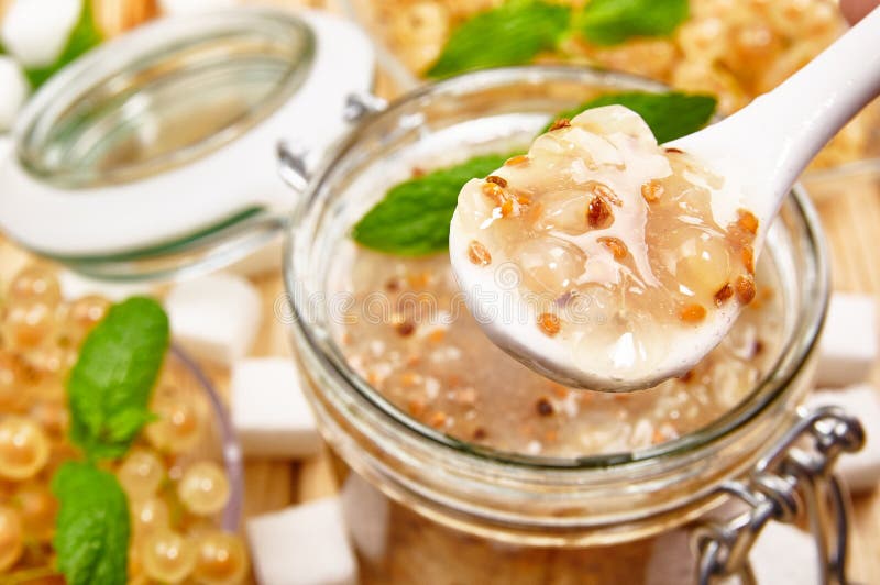 White currant jam stock image. Image of food, breakfast - 69677435