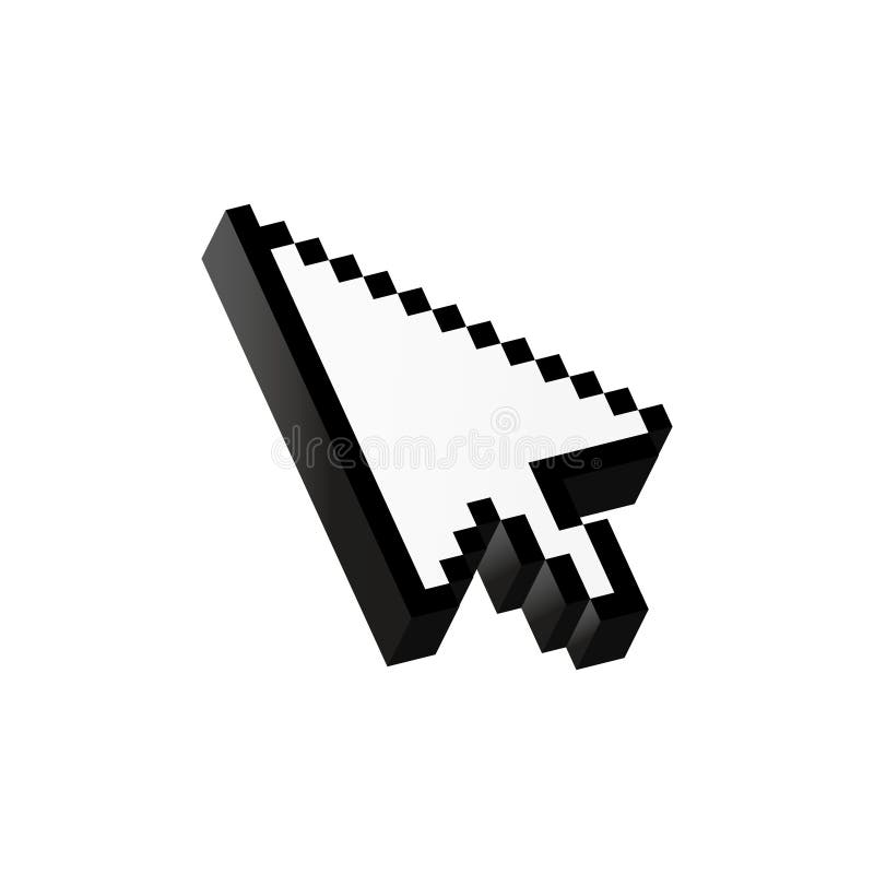 White cursor for computer. stock vector. Illustration of arrow - 337495564