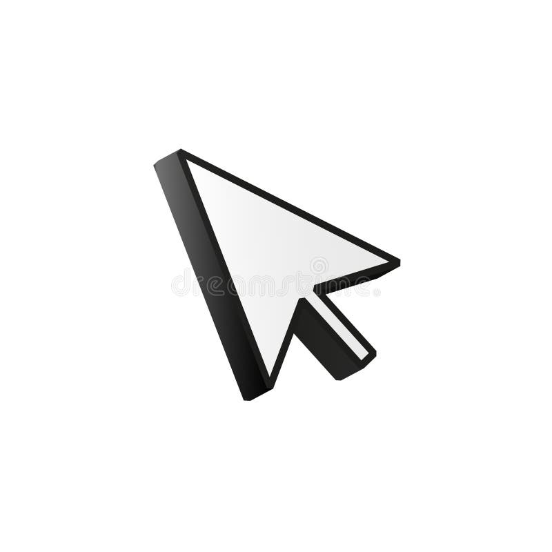 White cursor for computer. stock vector. Illustration of drag - 342083643