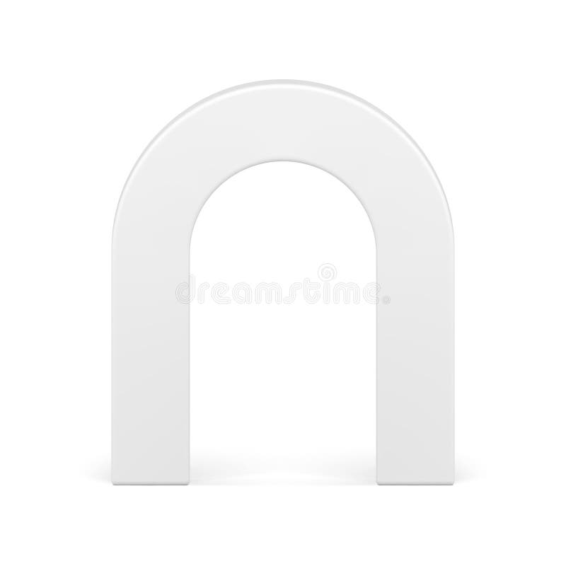 White Curved Column Architecture Geometric Shape Arch Exhibition Frame ...