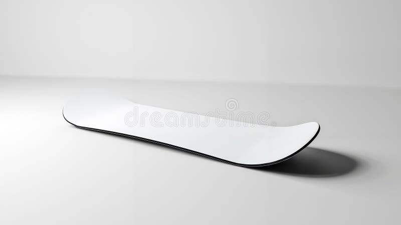 A White Snowboard Sitting on Top of a White Surface Stock Illustration ...