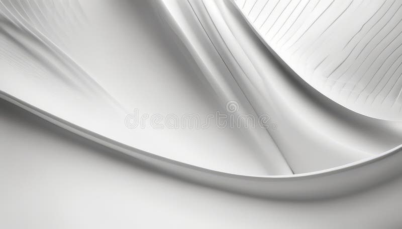 A White Curved Object with a Smooth Surface Stock Illustration ...
