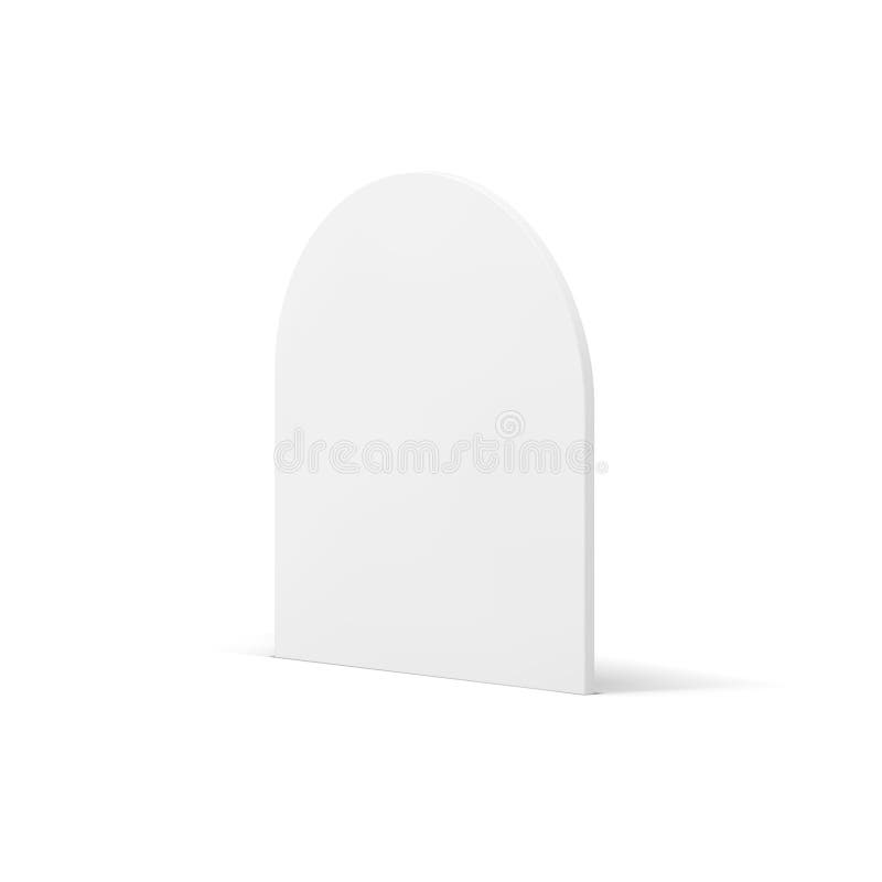 White Curved Vertical Wall Construction Block Isometric Minimal Design ...