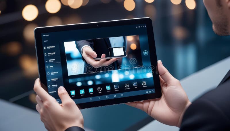 White Cut Out Computer Computer Screen Display Mockup Tablet Hand ...