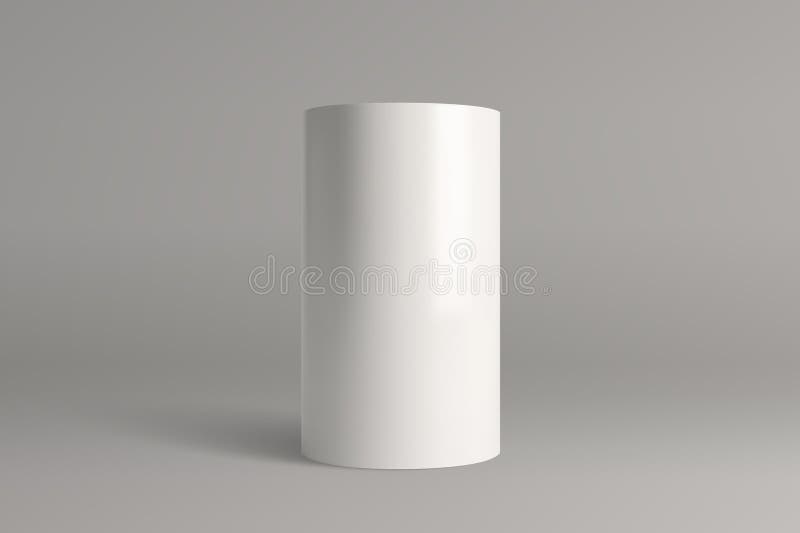 White Cylinder on a Gray Gradient Background, Casting a Soft Shadow ...