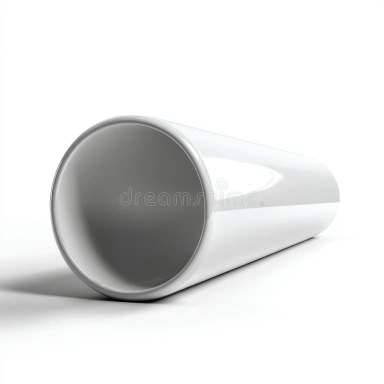 White Cylinder Render stock illustration. Illustration of pipe - 376077932