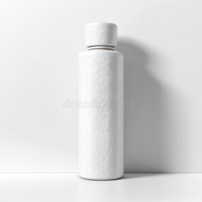 White Cylindrical Container Mockup Stock Illustration - Illustration of ...