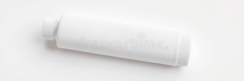 White Cylindrical Container on a Neutral Background for Packaging and ...