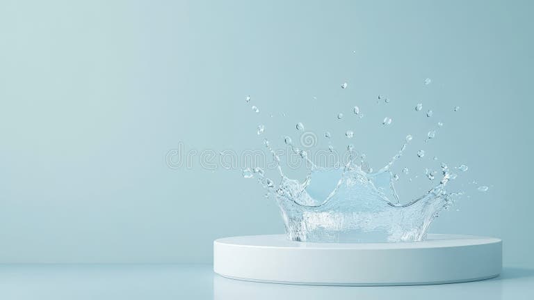 A White Cylindrical Platform is Situated in Clear Water Surrounded by ...