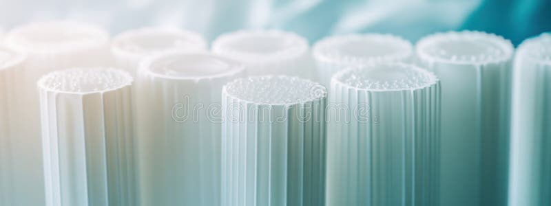 White Cylindrical Structures Arranged Close Together Creating an ...
