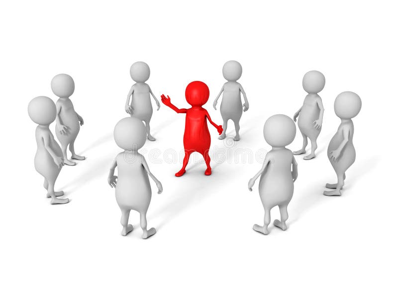White 3d Business Team Group with Red Leader Boss Stock Photo - Image ...