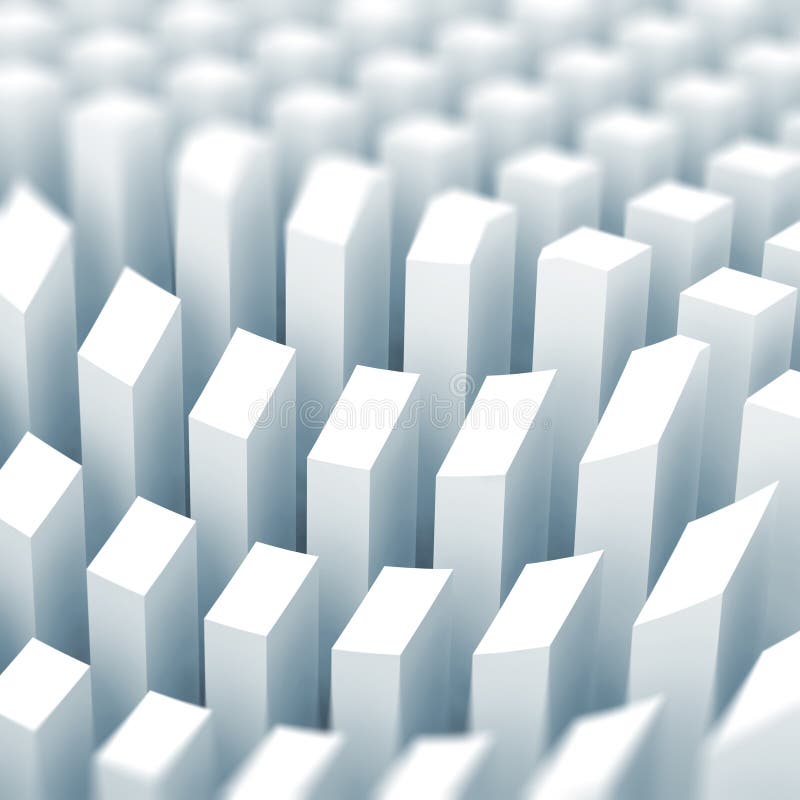 White 3d Columns, Surface Diagram Stock Illustration - Illustration of ...