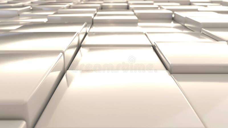 White 3d Cubes Tiles Background from Perspective View, Minimalistic ...