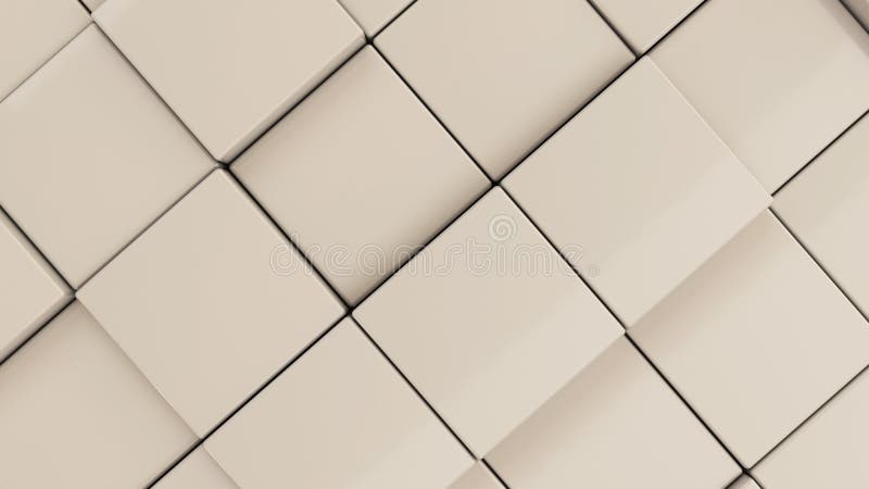 White 3d Cubes Tiles Background from Perspective View, Minimalistic ...