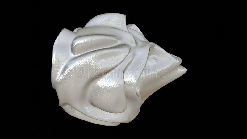 White 3D Dynamic Eccentric Abstract Light and Shadow Artistic Wave ...