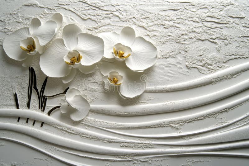 White 3D Effect Element for Wall Art Wallpaper, Provided As a Stock ...