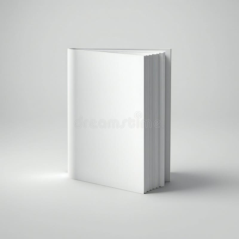 White 3d Empty Book Mockup stock illustration. Illustration of design ...