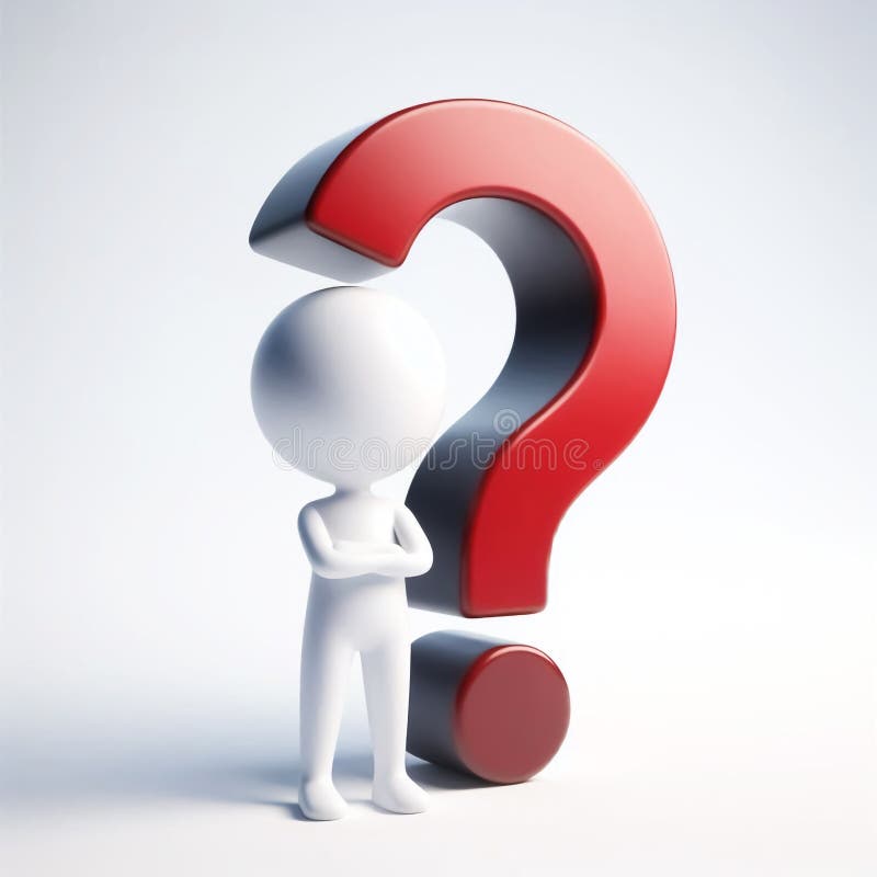 3D figure thinking stock illustration. Illustration of green - 13993357