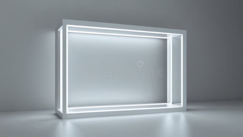 White 3D Frame in Minimalist Setting, Ideal for Modern Artistic ...