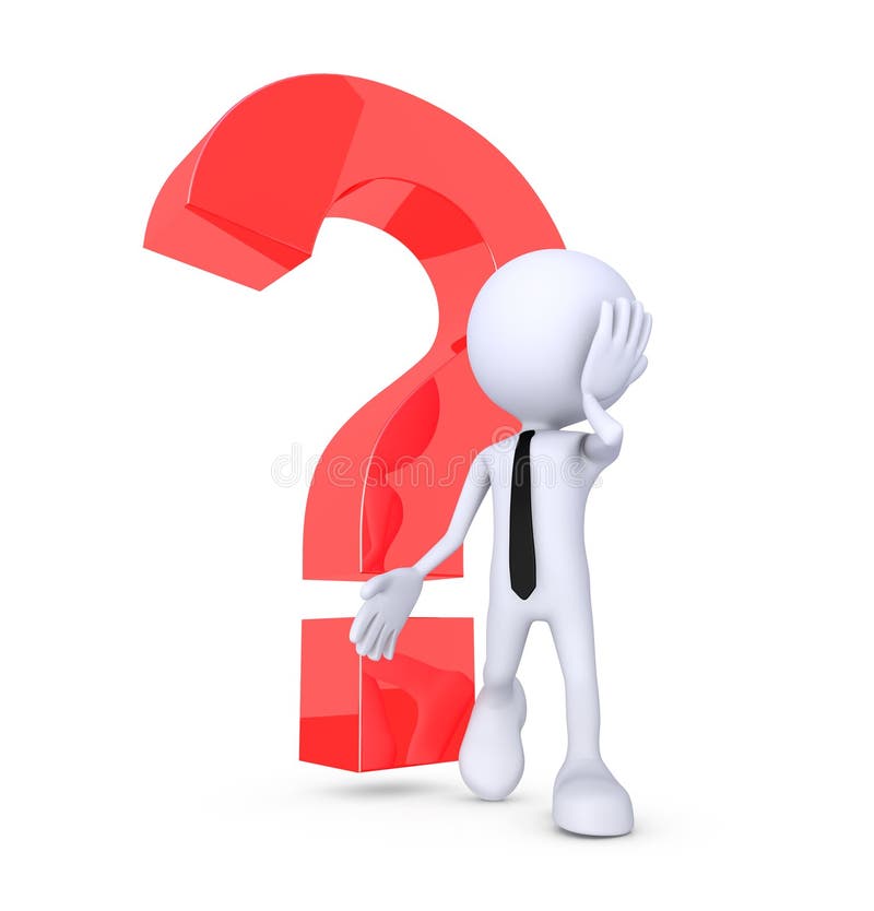White 3d Human - Question Mark Stock Illustration - Illustration of ...