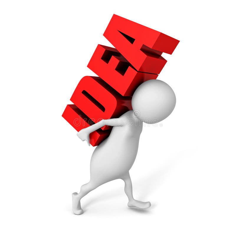 Red IDEA 3d Word on White Background. Business Creativity Concept Stock ...