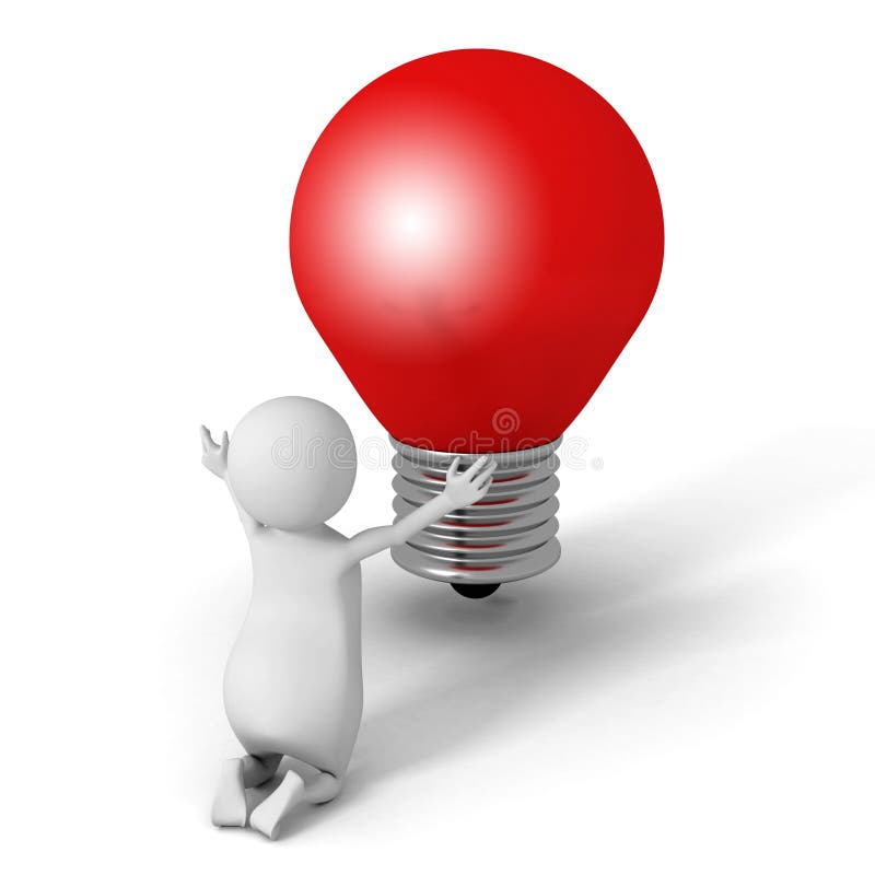 3d Bulb Concept Light People Thinking White Stock Illustrations – 218 ...