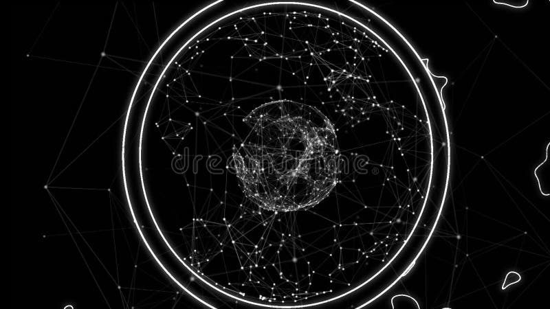White 3D Network on Black Background Stock Video - Video of network ...