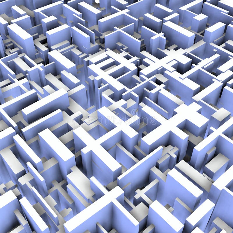 White 3d Perspective with Geometic Shapes Stock Illustration ...