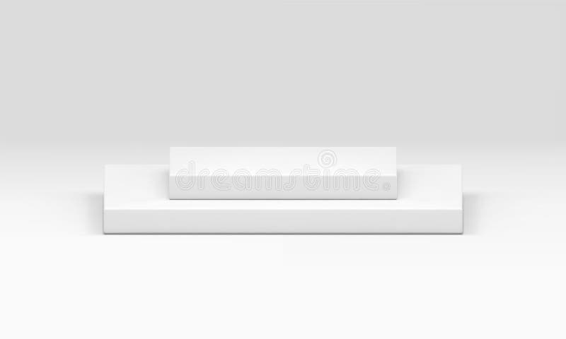 White 3d Podium Basic Stage Foundation Geometric Level Platform Product ...