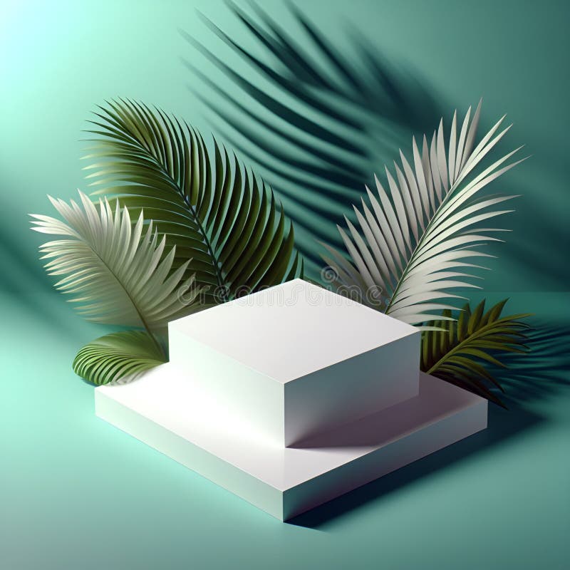 A White 3d Product Backdrop. Stock Illustration - Illustration of tree ...