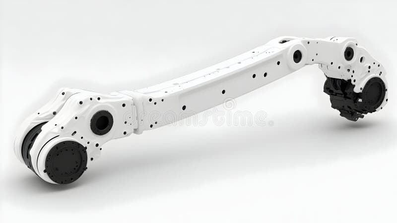 White 3D Render of Robotic Arm Stock Illustration - Illustration of ...