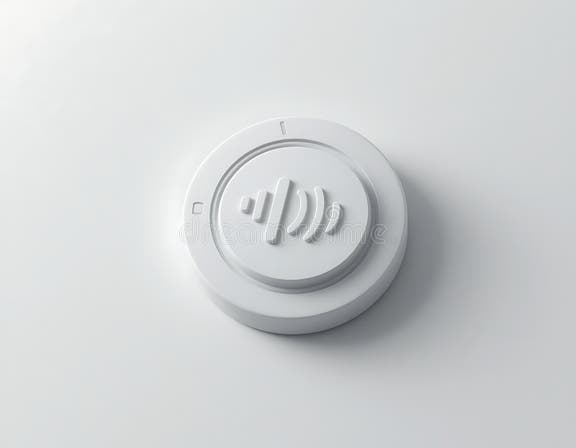 White 3d Render of a Sound Wave Button Stock Illustration ...