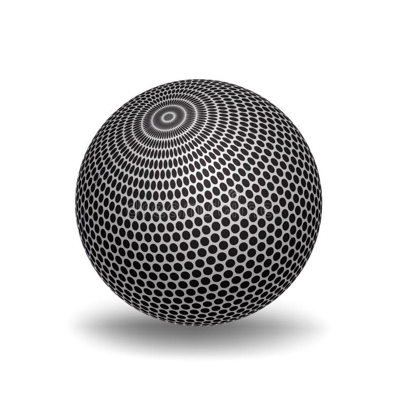 White 3D Sphere stock vector. Illustration of graphic - 130166554