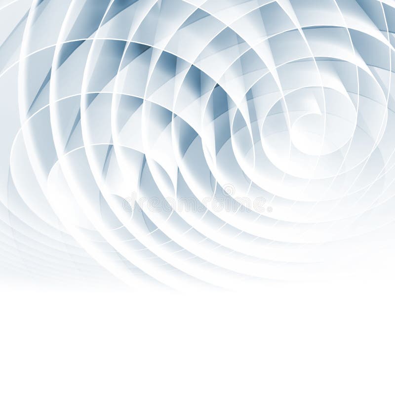 White 3d Spirals with Light Blue Shadows, Abstract Art Stock ...