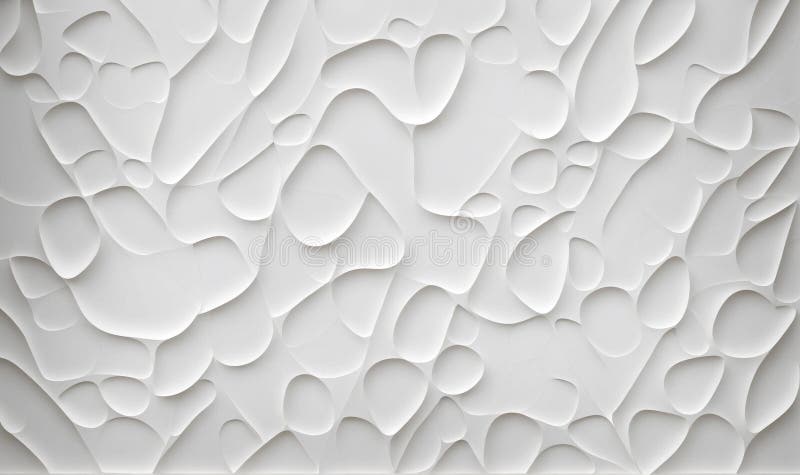 White 3d Surface with Organic Rounded Structures Stock Illustration ...