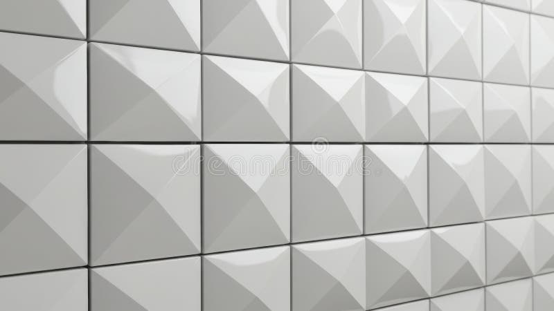 White 3D Tile Wall Texture stock illustration. Illustration of tiles ...