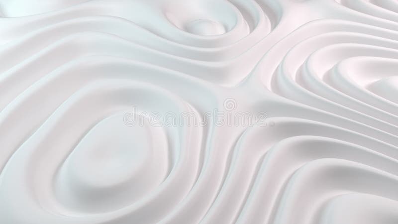 White 3D Waving Surface - Visualization of Sound Waves Stock Footage ...