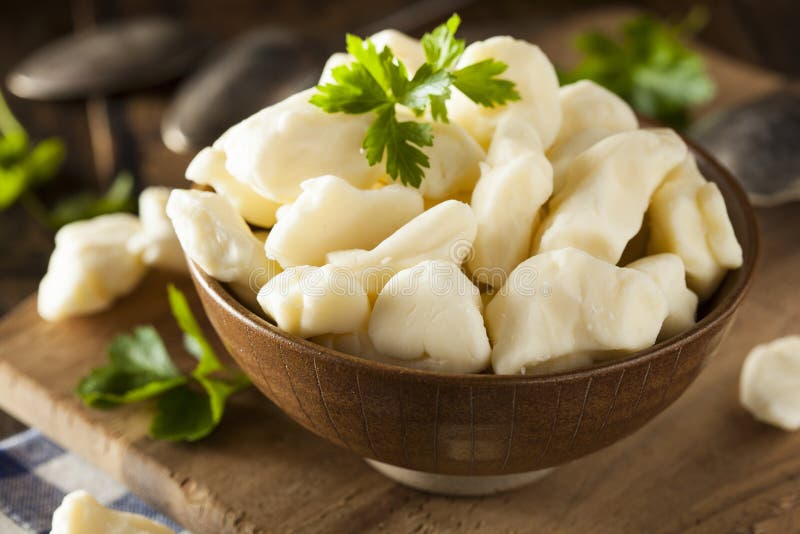 White Dairy Cheese Curds stock photo. Image of curd, food - 40734500