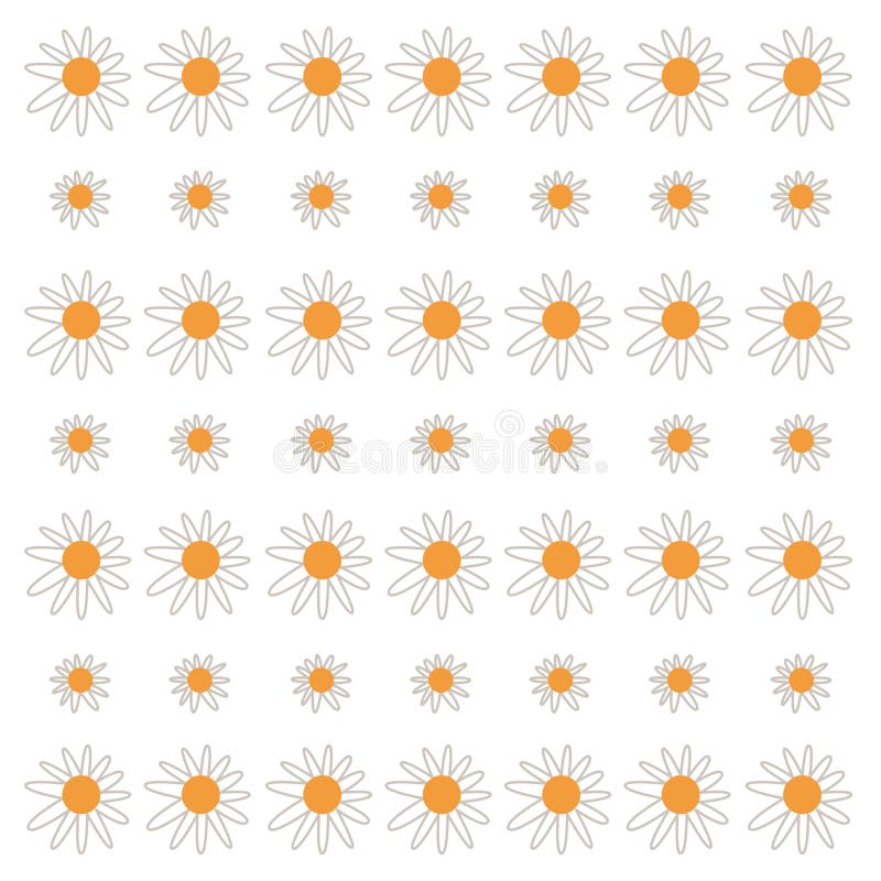 White Daisies on White Background, Pattern, Texture Stock Vector ...