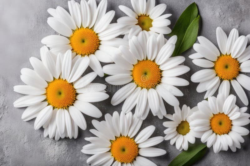 White Daisies on Grey Background Stock Photo - Image of grey, daisies ...