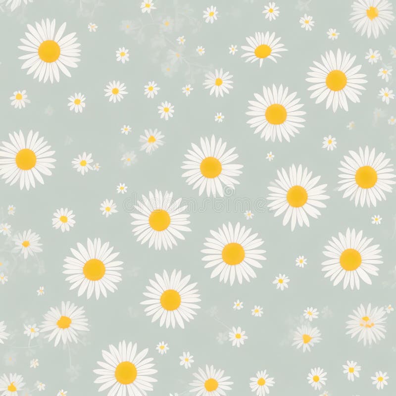 Daisy Flower Pastel Cute Wallpaper Stock Illustration - Illustration of ...