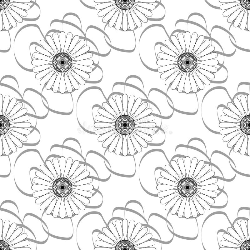 White Daisy Flower Pattern Background Vector Illustration Stock ...